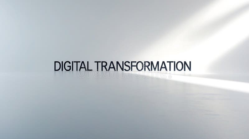 Digital Transformation Concept with Modern Typography in a Minimalistic ...