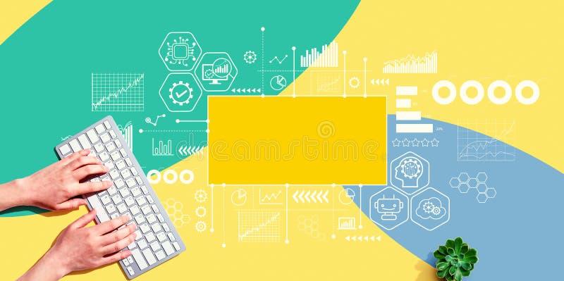 Digital Transformation Concept with Person Using Computer Keyboard ...