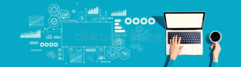 Digital Transformation Concept with Person Using a Laptop Stock Image ...