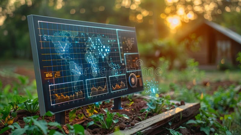 Digital Transformation Concept with Solar Panel Display Stock ...