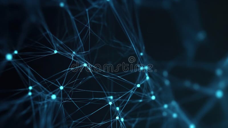 Digital Transformation, Dark Blue Computer Data Points, Future of ...