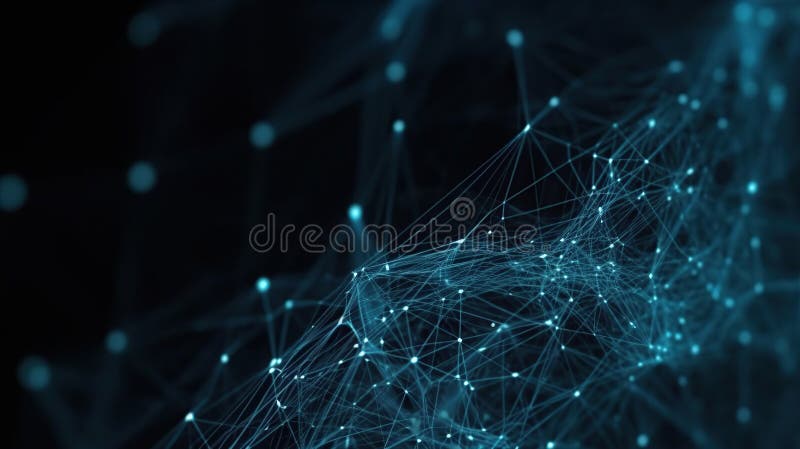 Digital Transformation, Dark Blue Computer Data Points, Future of ...