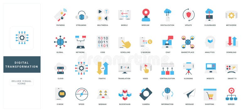 Digital Transformation of Data, Global Network and Software Code, AI ...
