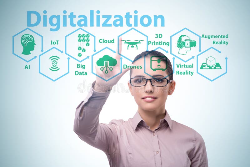 Digital Transformation and Digitalization Technology Concept Stock ...