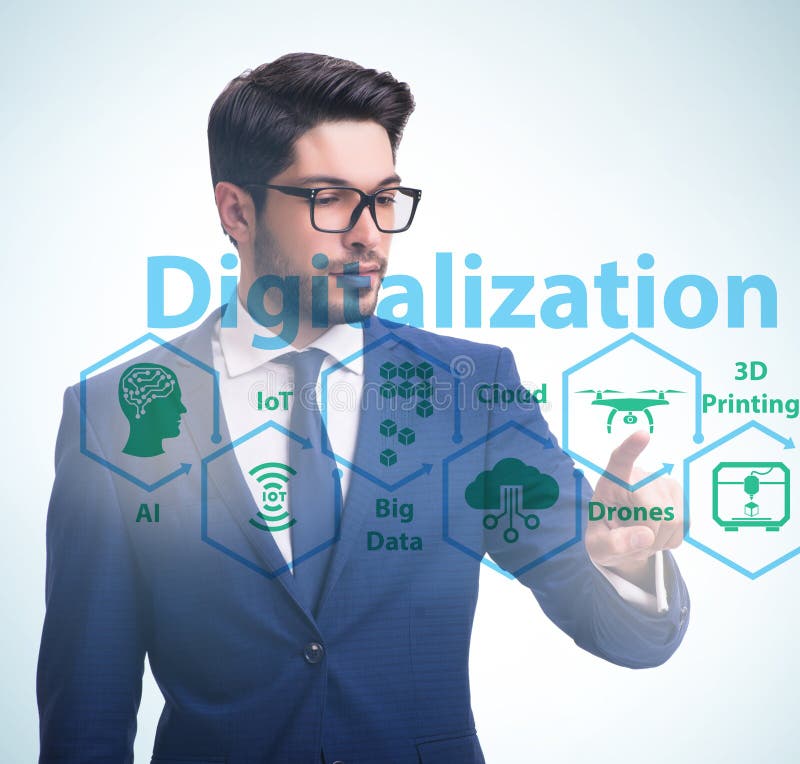 Digital Transformation and Digitalization Technology Concept Stock ...