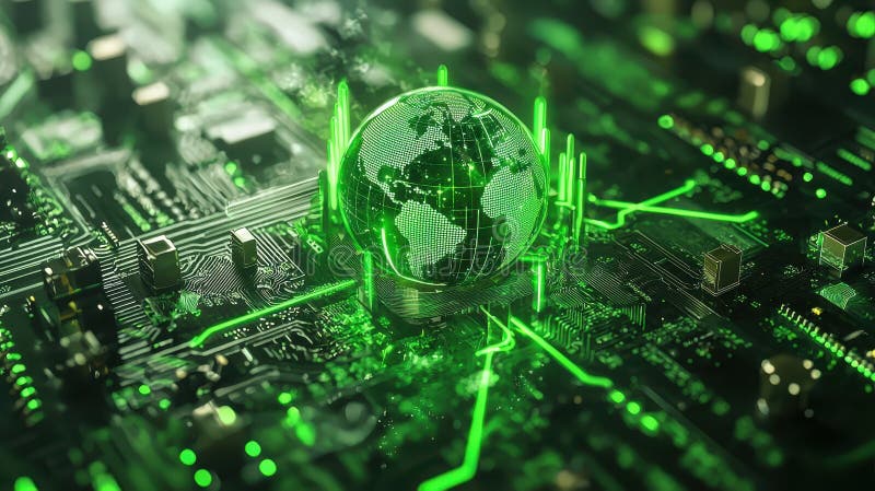 Digital Transformation Global Networks Graphic Visualization Technology ...