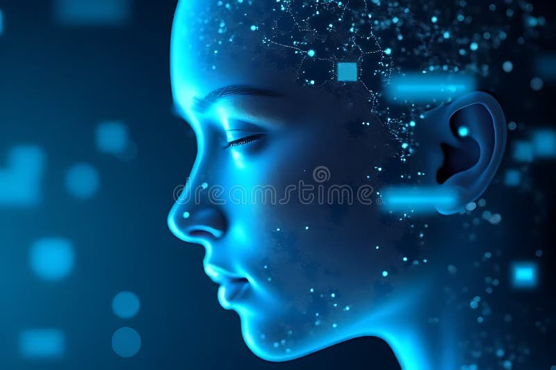 Digital Transformation of Humanity Futuristic Setting Visual Art ...