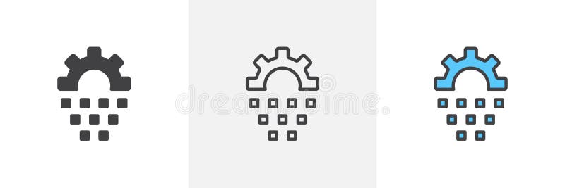Digital Transformation Icon Isolated on White Background Stock Vector ...