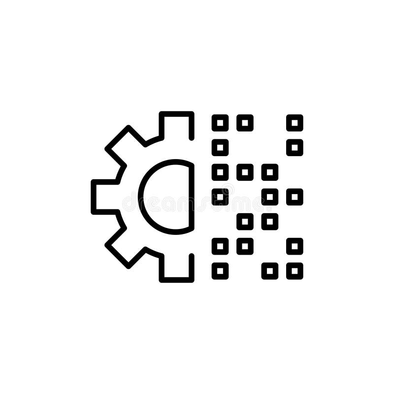 Digital Transformation Icon Isolated on White Background Stock Vector ...