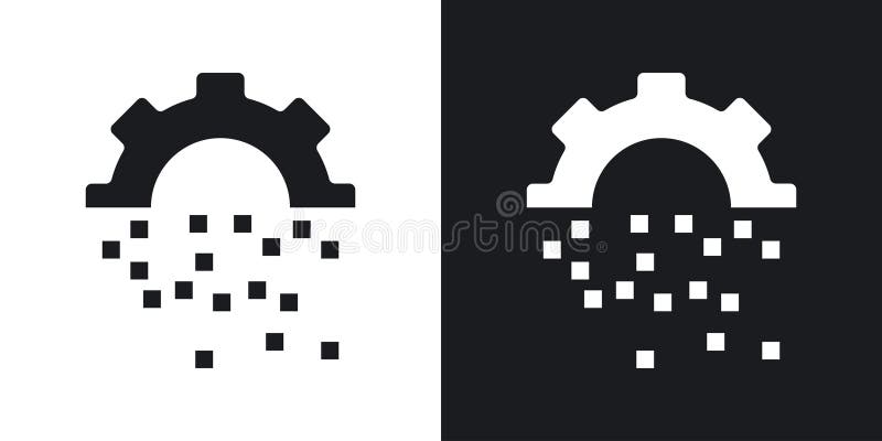 Digital Transformation Icon Isolated on White Background Stock Vector ...