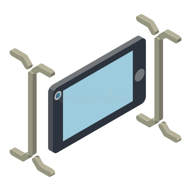 Digital Transformation Icon Isometric Vector. Modern Smartphone and ...