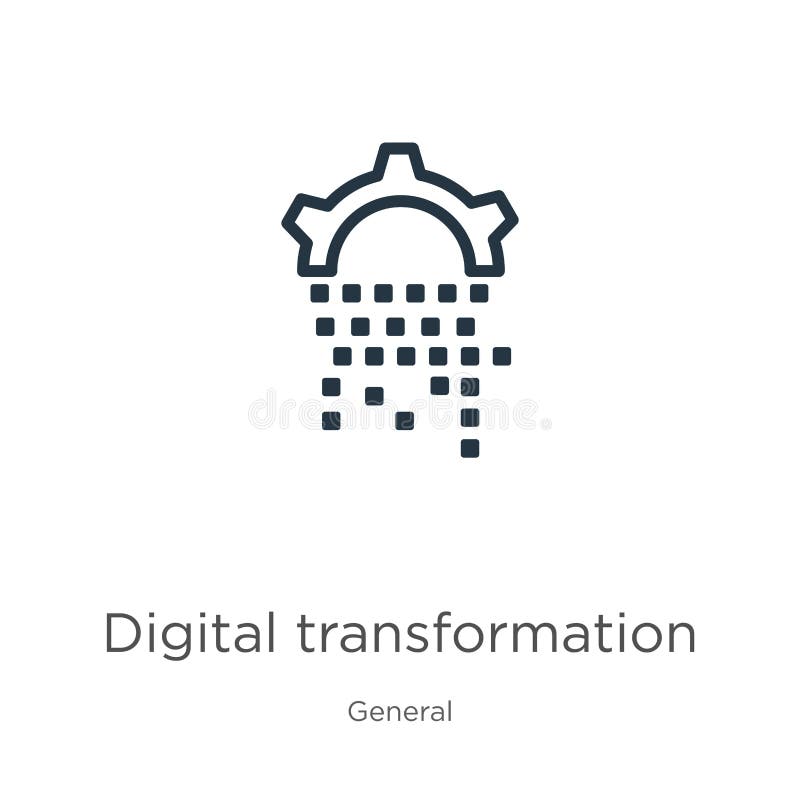 Digital Transformation Icon. Thin Linear Digital Transformation Outline ... Digital Transformation Icon. Thin Linear Digital Transformation Outline ...