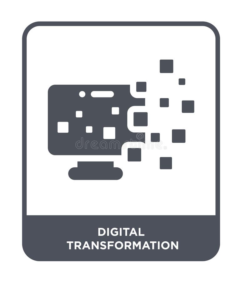 Digital Transformation Icon in Trendy Design Style. Digital ...