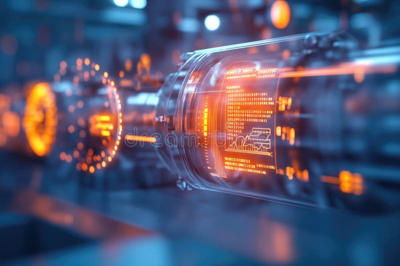 Digital Transformation in Industrial Plant with Futuristic Data Overlay ...