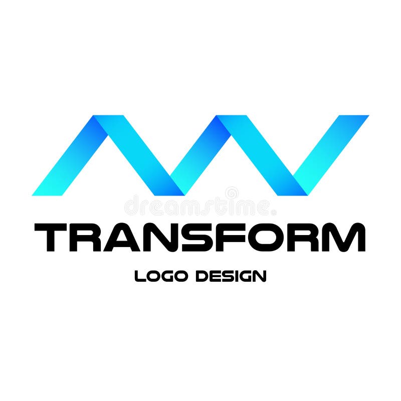 Digital Transformation. Logo Design. Blue Wave. Vector Stock ...