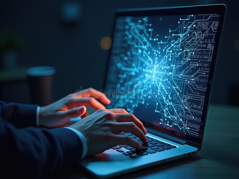 Digital Transformation Neural Network Data Processing And Machine