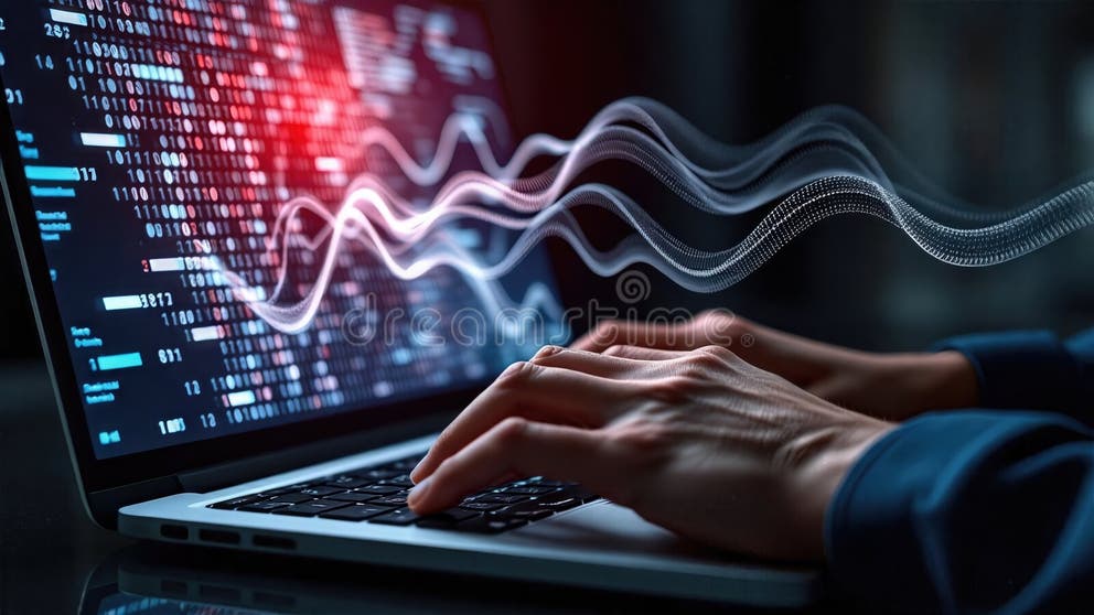 Digital Transformation Neural Network Data Processing and Machine Learning Algorithm Stock ...