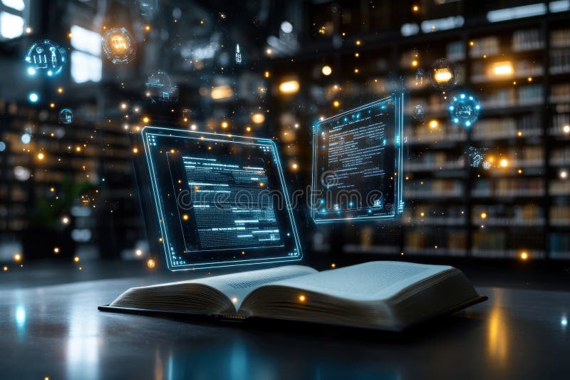 Digital Transformation Open Book Code Future Technology Stock ...