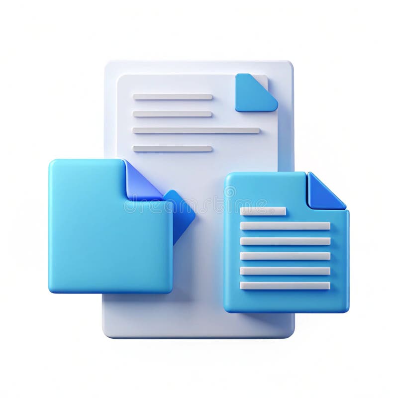 Digital Transformation of Paper File To Digital Data Stock Illustration ...