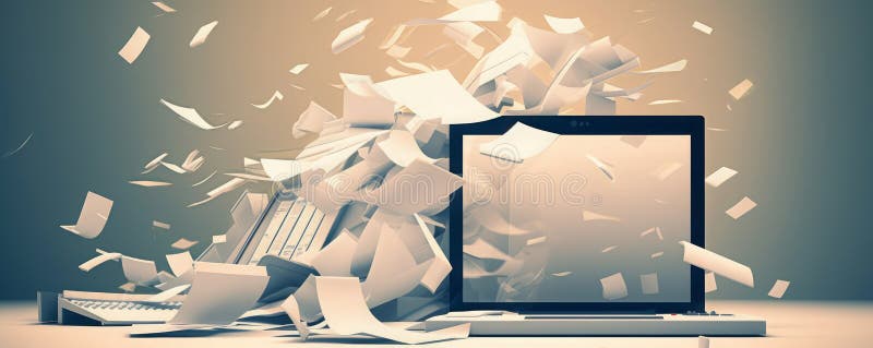 Digital Transformation: Paperless Office Made Easy. Many Papers Being ...