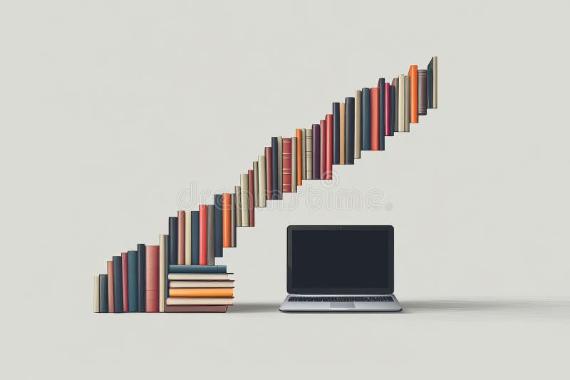 The Digital Transformation Process Creatively Turns Books into a Laptop ...