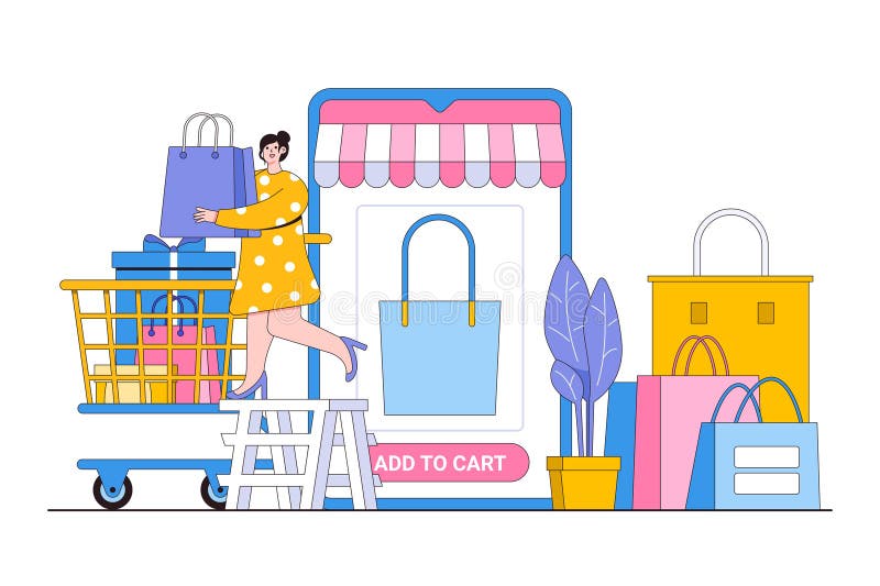 Digital Transformation in Retail Concept with Person Shopping Online ... Digital Transformation in Retail Concept with Person Shopping Online ...