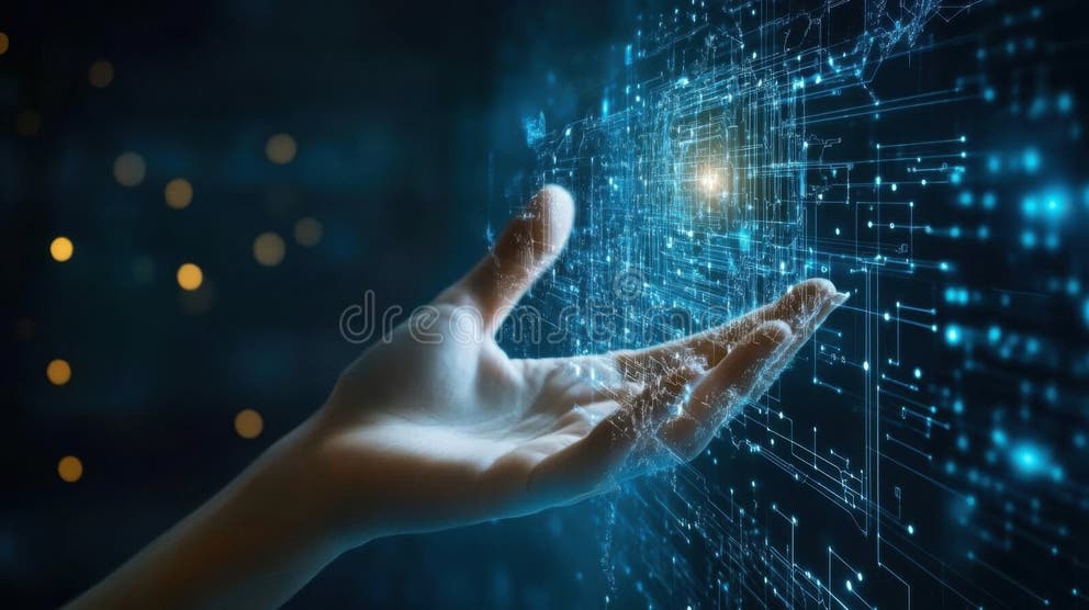 Digital Transformation, Shaping the Future with Technology Stock Illustration - Illustration of ...