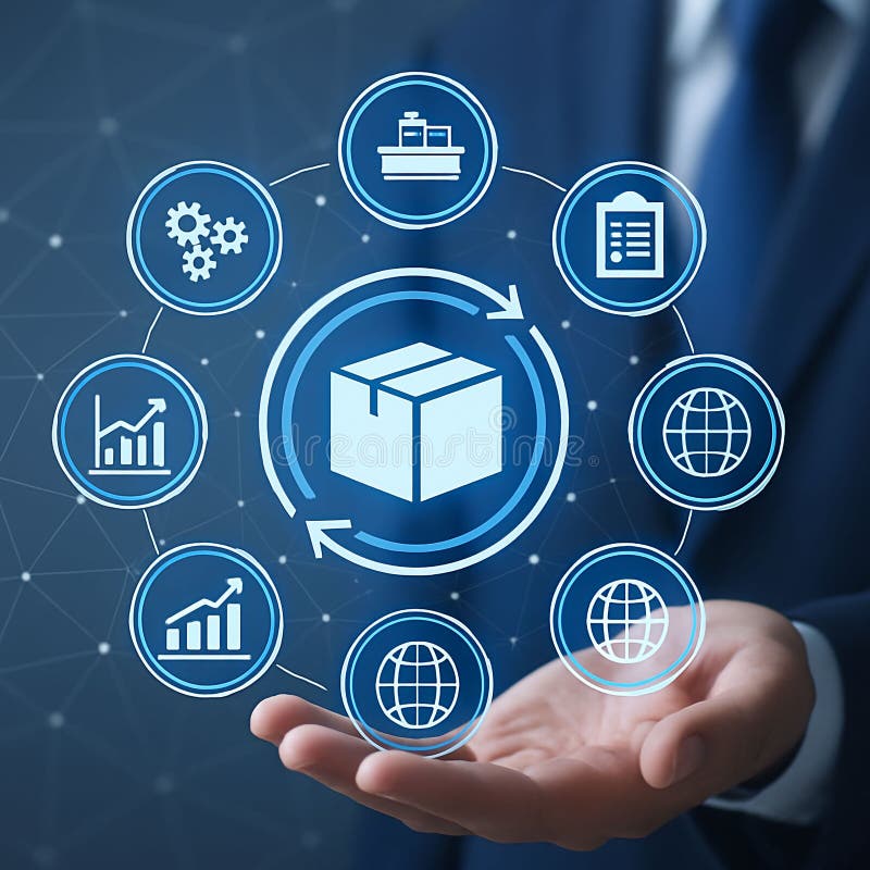 Digital Transformation of Supply Chain Management with Global Logistics and Analytics Stock ...