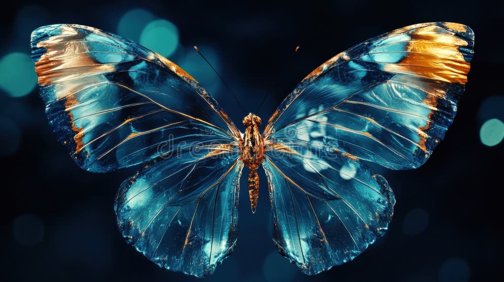 Digital Transformation Symbolized by Abstract Butterfly Wings Stock ...