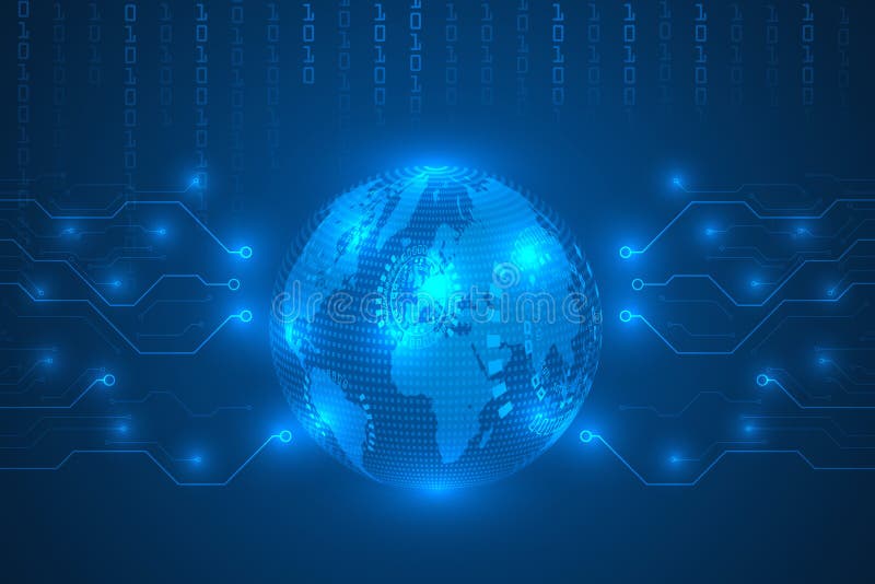 Digital Transformation Technology Abstract Background. Stock Image ...