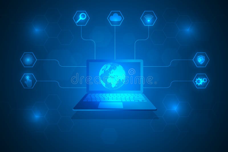 Digital Transformation Technology Abstract Background. Stock Image ...