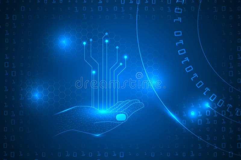 Digital Transformation Technology Abstract Background. Stock Vector ...