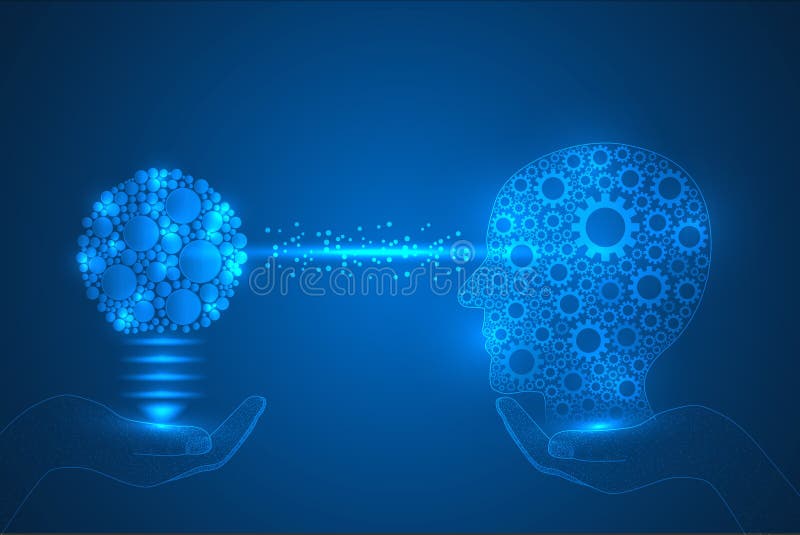 Digital Transformation Technology Abstract Background. Stock Image ...