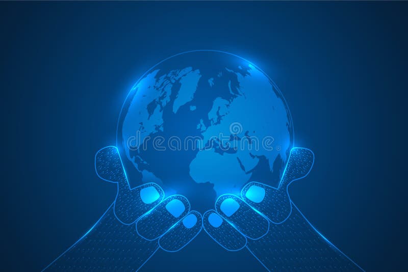 Digital Transformation Technology Abstract Background. Stock Image ...