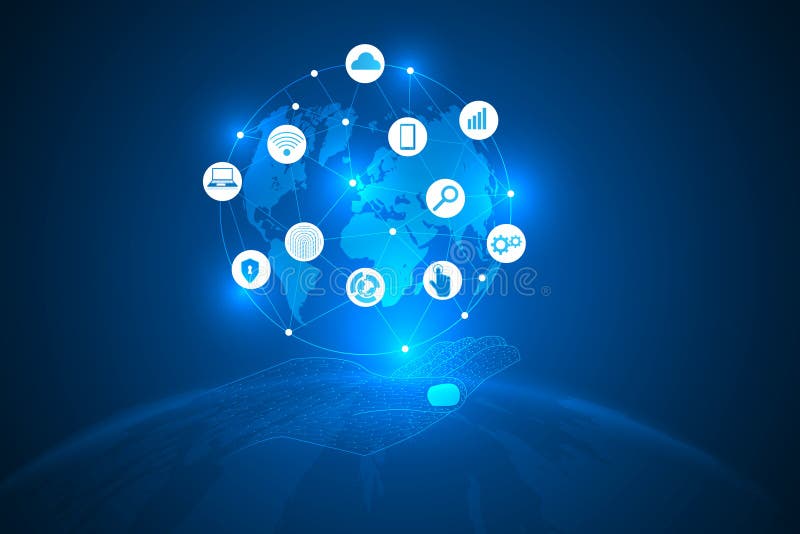 Digital Transformation Technology Abstract Background. Stock Vector ...