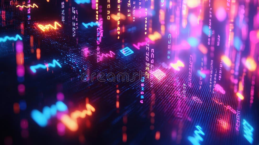 Digital Transformation in Technology Data Visualization Abstract Vivid ...