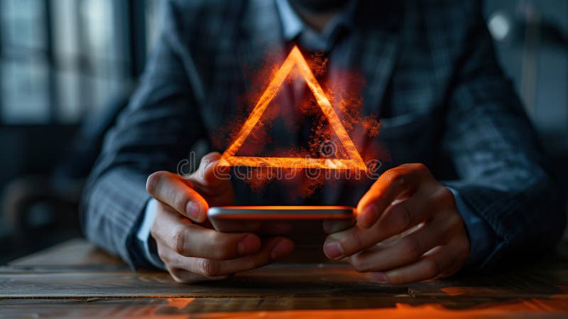 Digital Transformation with a Triangle Stock Illustration ...