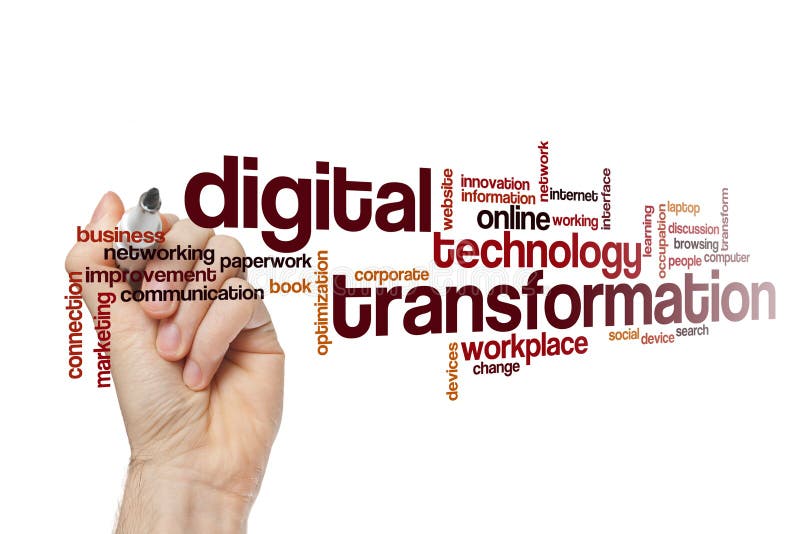 Digital Transformation Word Cloud Concept Stock Illustration ...