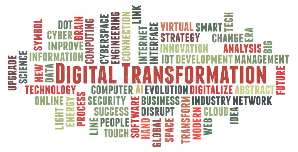 Digital Transformation Word Cloud Concept Stock Illustration ...
