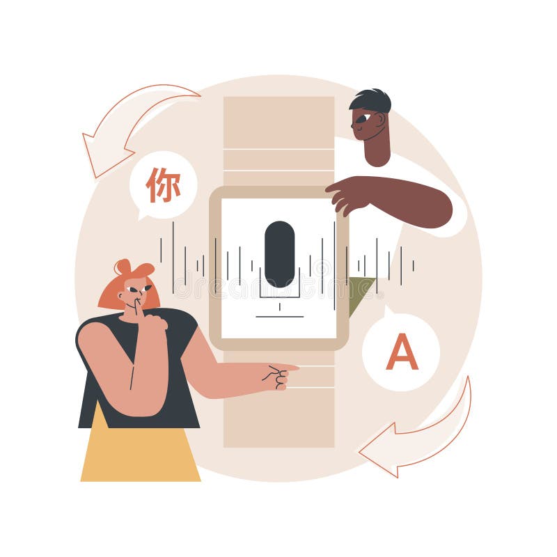 Digital Translator Abstract Concept Vector Illustration. Stock Vector ...