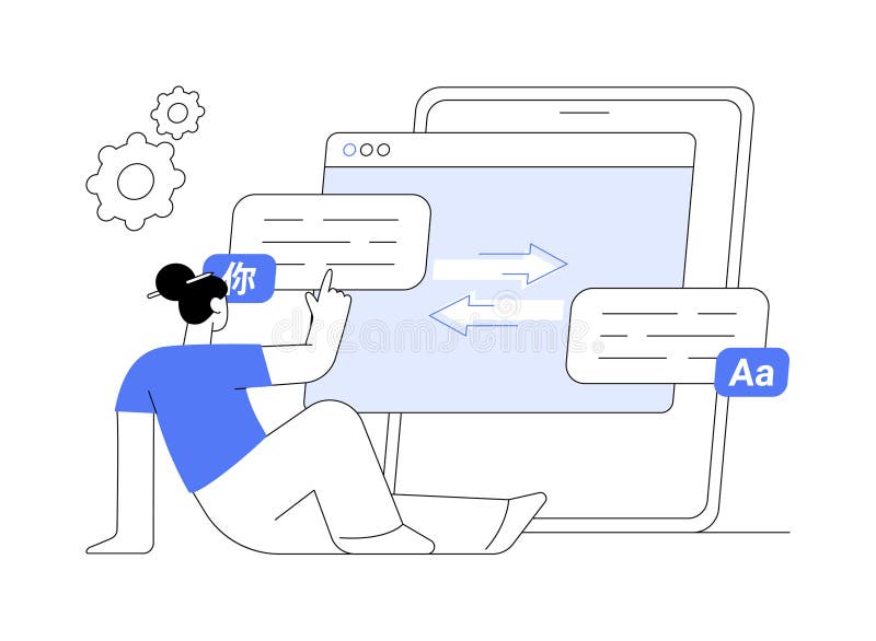 Digital Translator Abstract Concept Vector Illustration. Stock Vector ...