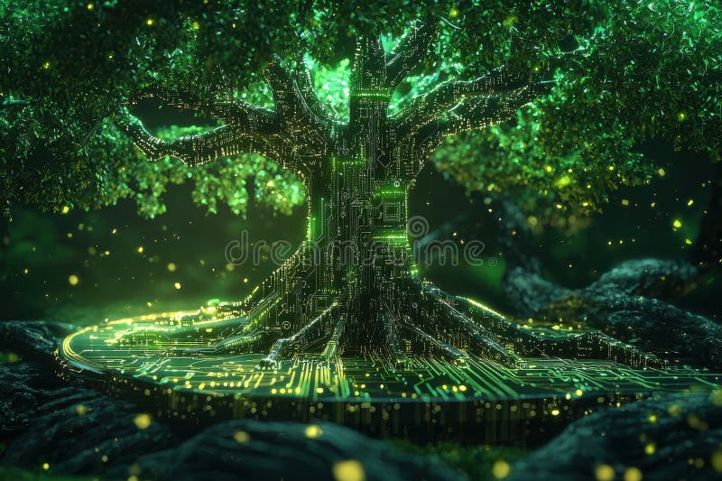 Digital Tree Blending Technology with Nature in a Circuit Board Design ...