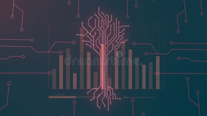 Digital Tree Circuit Design with Animation Over Bar Graph in School ...