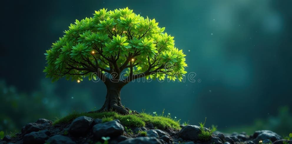 Digital Tree with Code Leaf Growth, Tech Skills Development, Artificial Intelligence, Machine ...