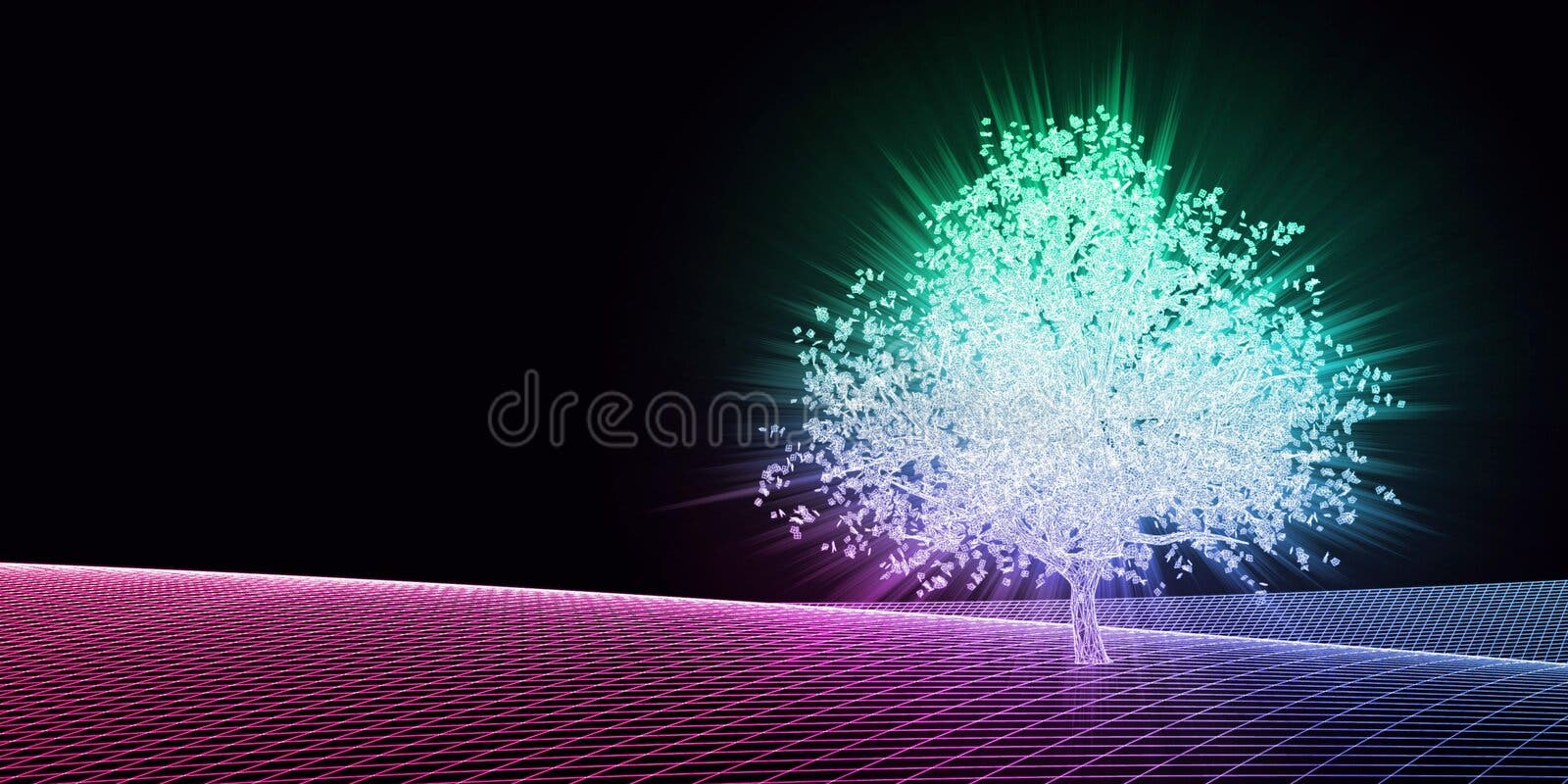 Digital Tree Technology Electric Circuit Logo Vector Design. Abstract ...