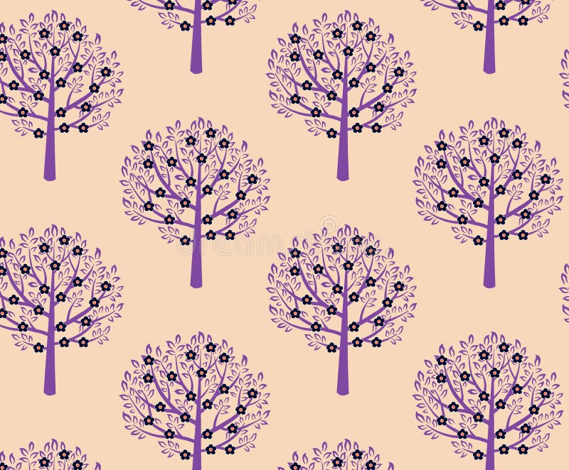 Digital Tree Illustration for Décor Gift Card Printing Winter Snow ...