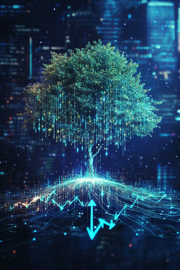 Digital Tree of Life, a Futuristic Blend of Nature and Technology in ...