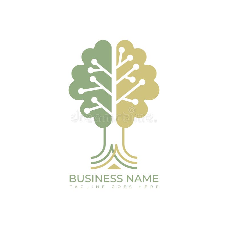 Digital Tree Logo Tech Design Stock Vector - Illustration of logotype ...