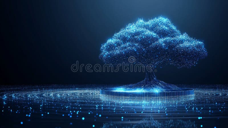 A Digital Tree Serves As a Conceptual Representation of AI, Where Its ...