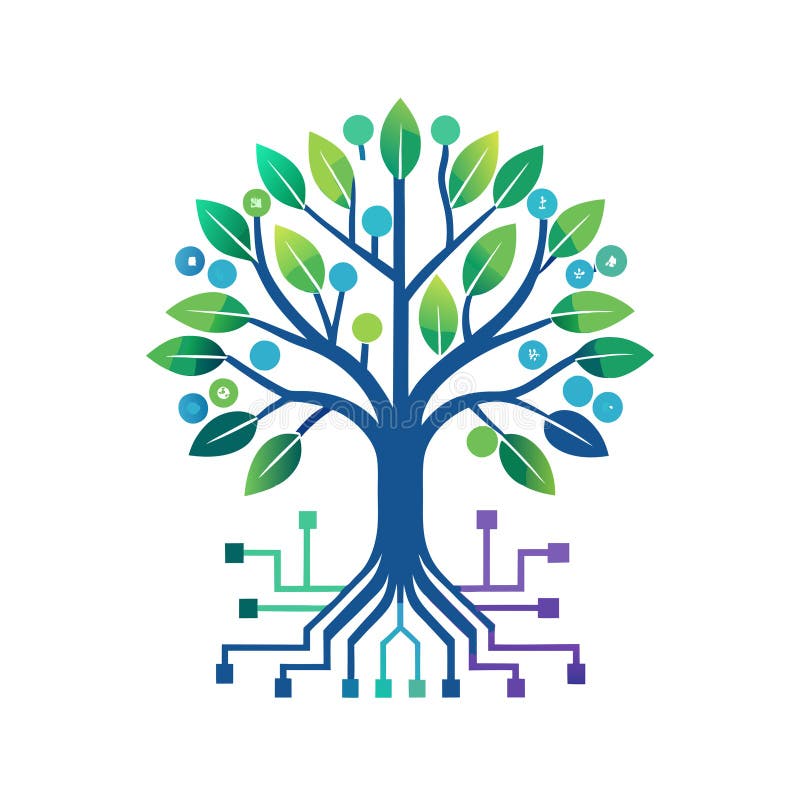 Digital Tree: a Vibrant Symbol of Technology, Growth, and ...